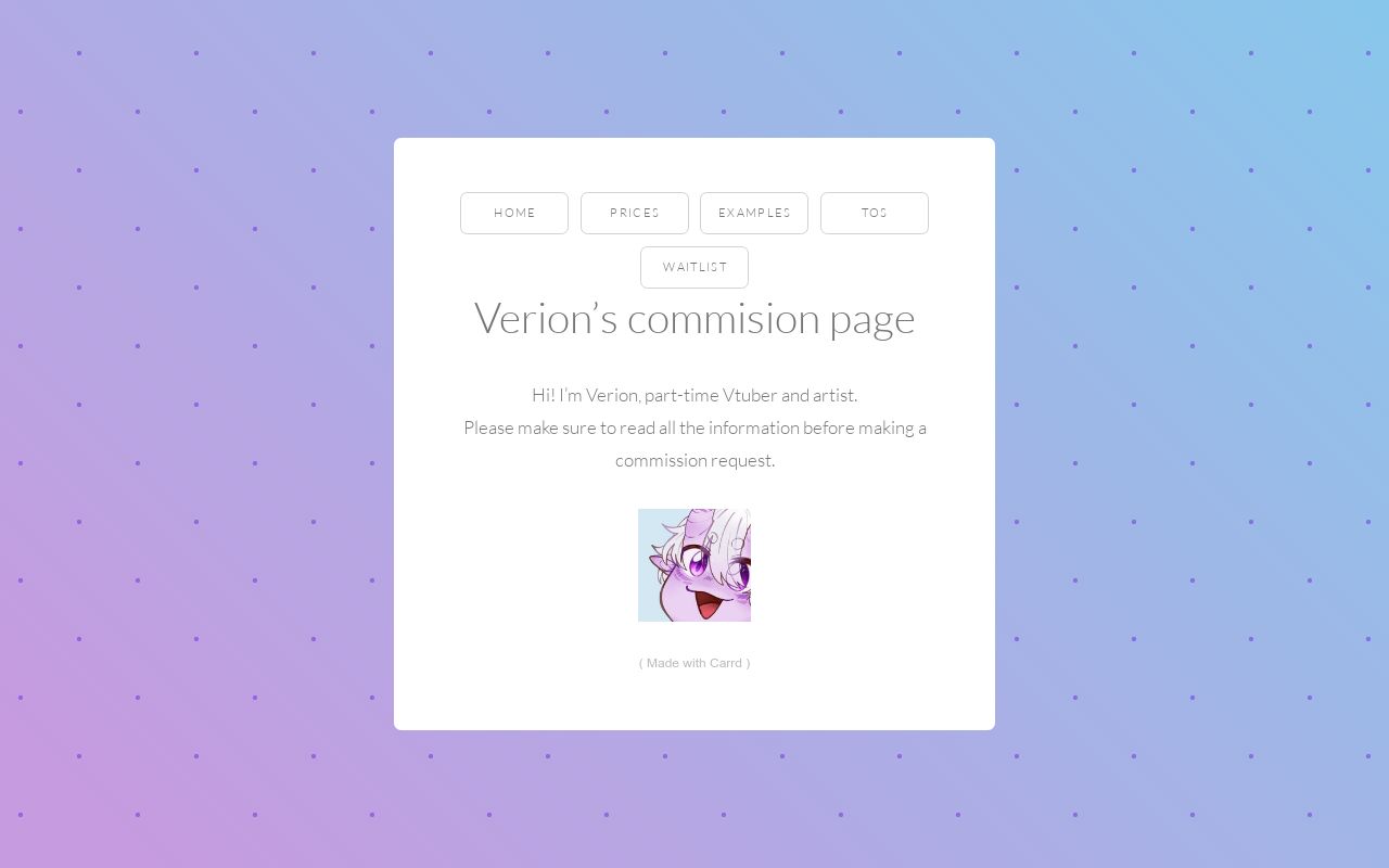 Commission page